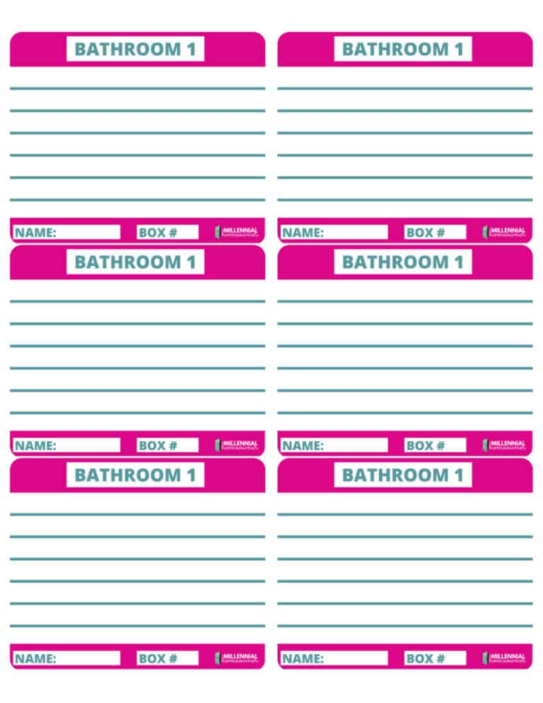 Free Printable Moving Labels: Color Coded Moving Box Labels (March 2024)