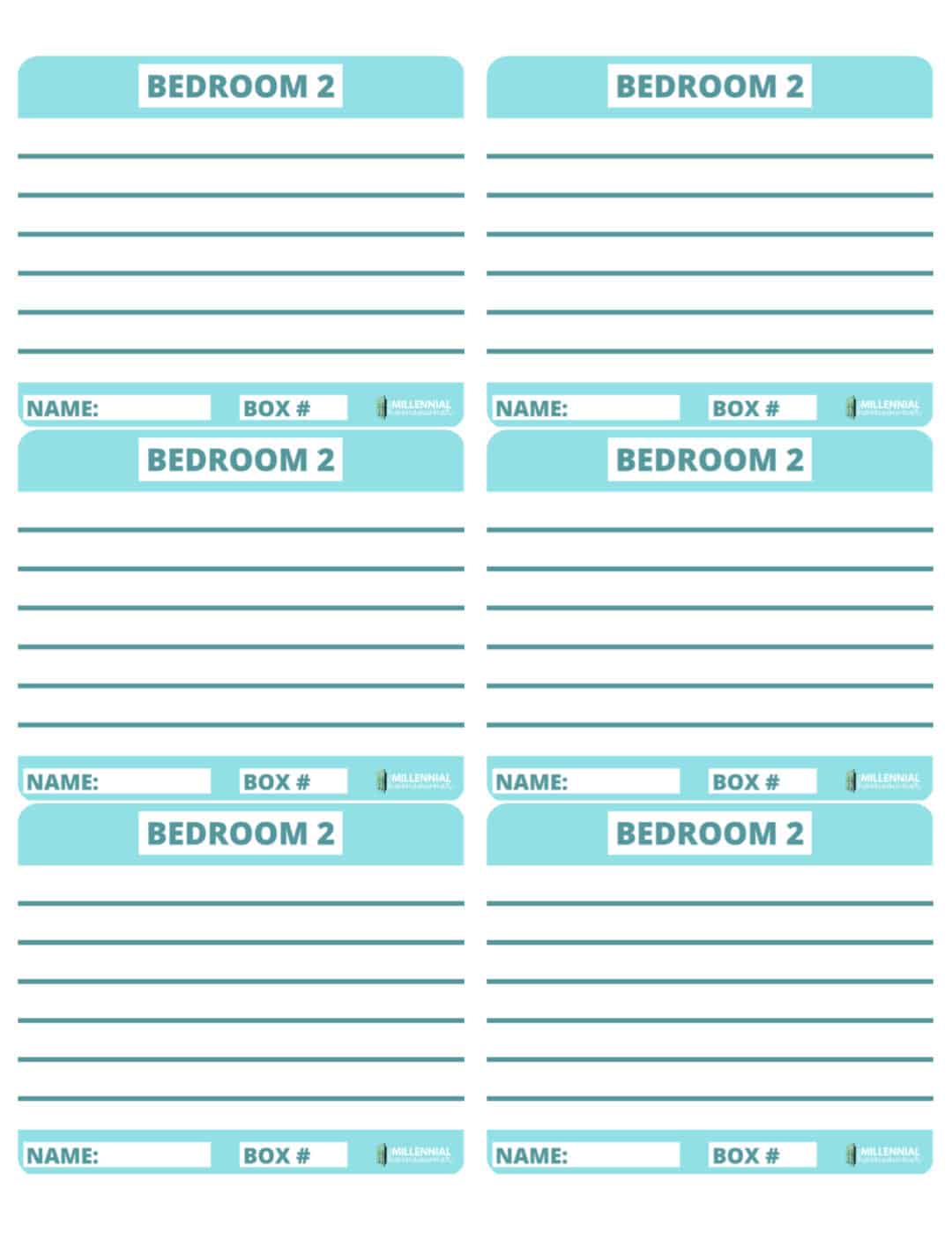 Free Printable Moving Labels: Color Coded Moving Box Labels (March 2024)