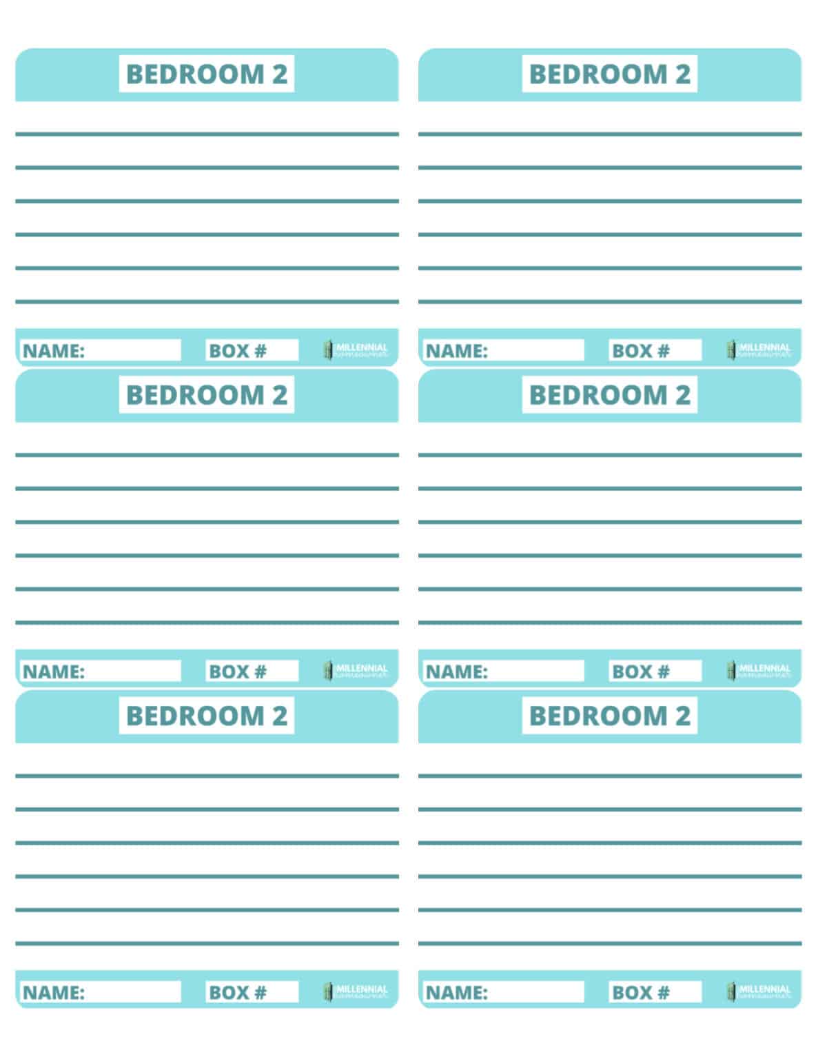 Free Printable Moving Labels: Color Coded Moving Box Labels (March 2024)