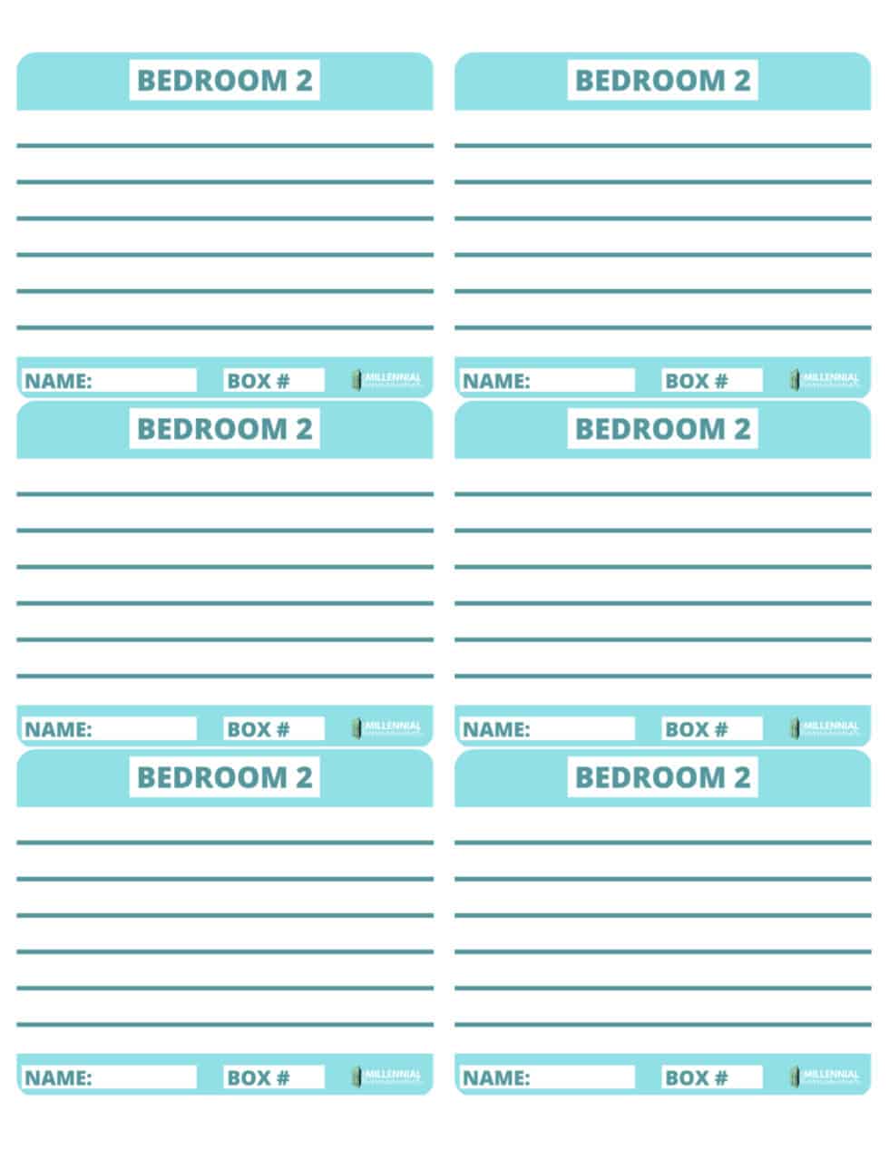 Free Printable Moving Labels: Color Coded Moving Box Labels (March 2024)