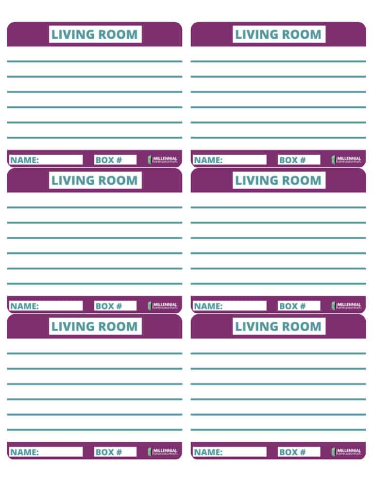 Free Printable Moving Labels: Color Coded Moving Box Labels (March 2024)