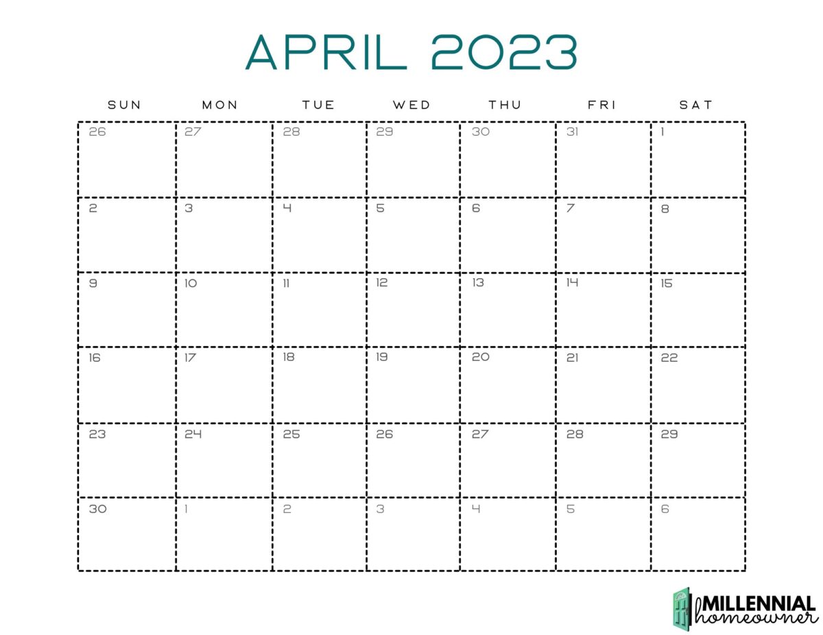 free printable april calendar 2023 - The Burton Home Group